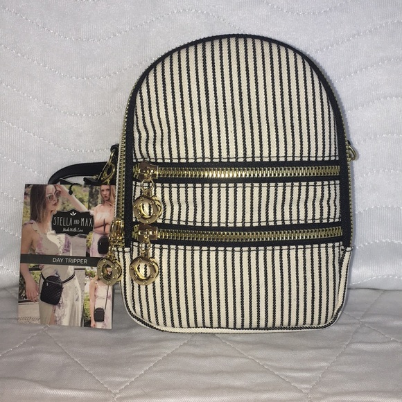 Stella & Max | Bags | Nwt Stella Max Blkwht Stripped 3 Bags In | Poshmark